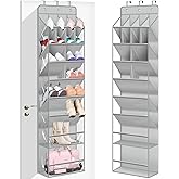 Amazon.com: AOODA 10 Tier Clear Over the Door Shoe Organizer Storage ...