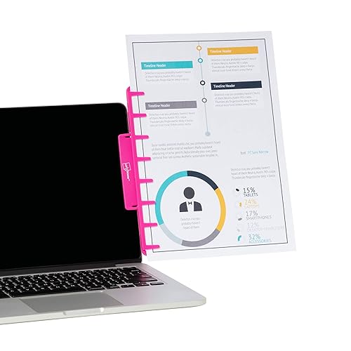 Note Tower Monitor Document Paper Holder for Typing | Clips to Laptops ...