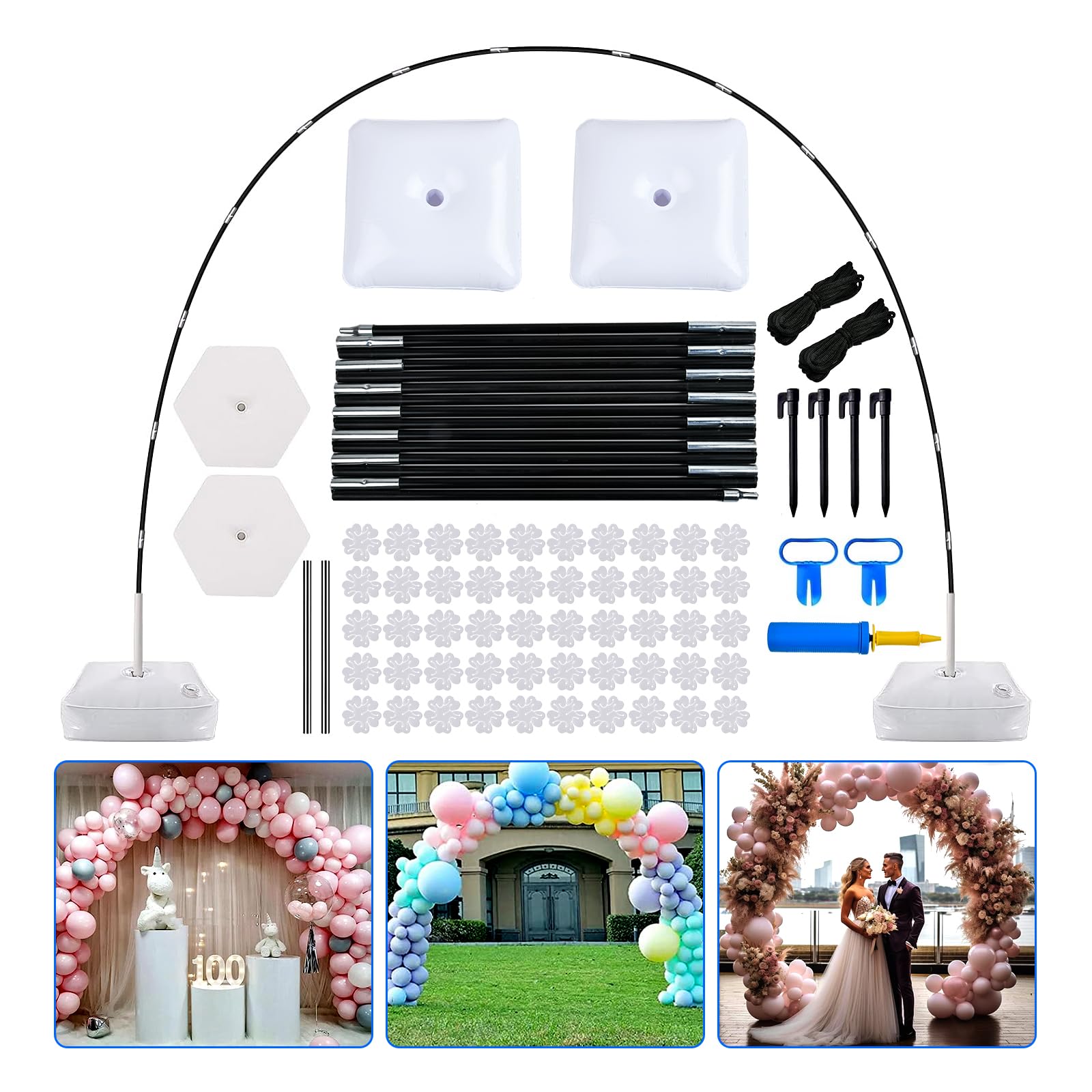 Balloon Arch Kit, Reusable Balloon Arch Stand 10 Ft, Balloon Arch Frame ...