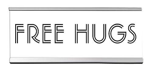 WELLSPRING "Free Hugs" Acrylic Desk Sign - Witty and Funny Desk Signs ...