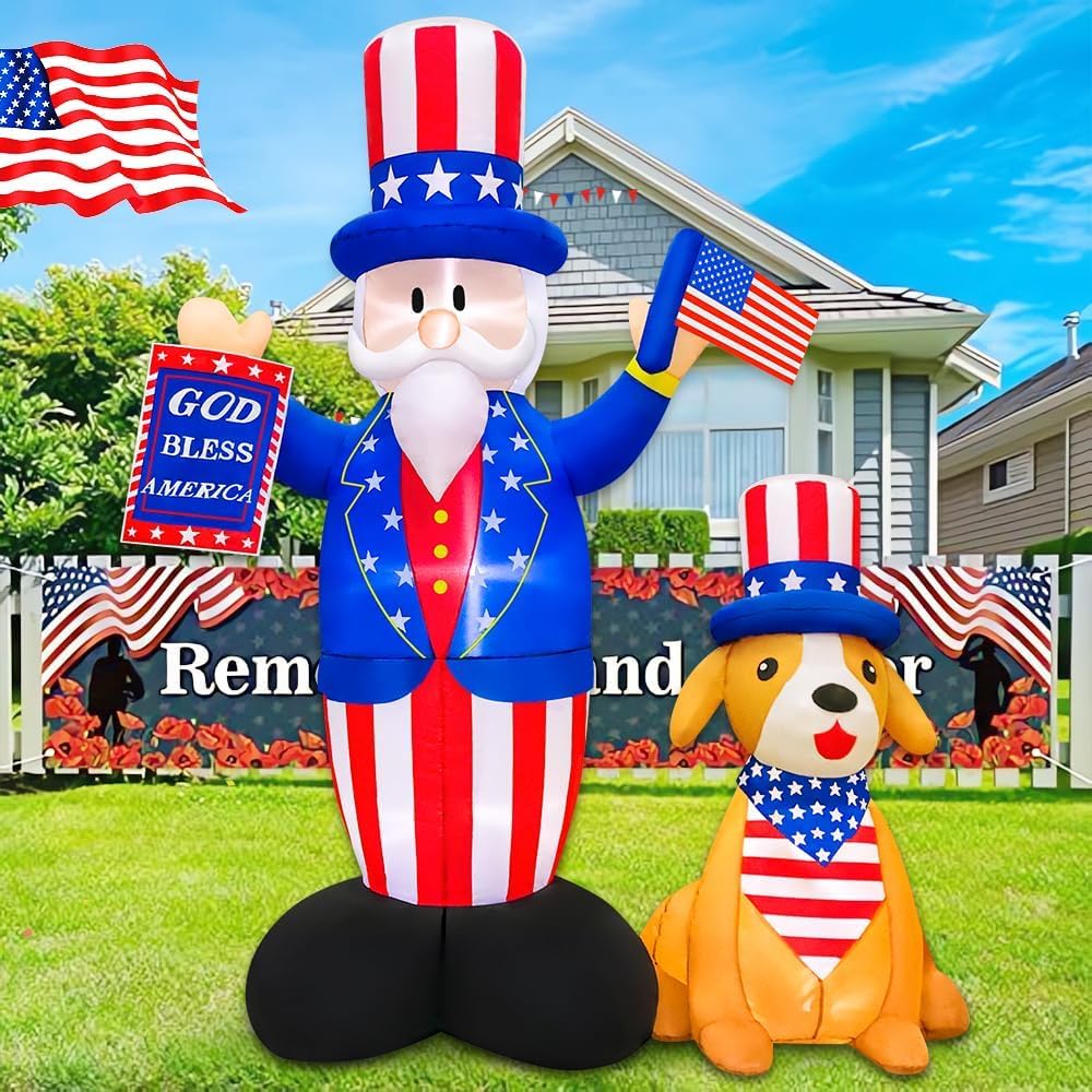 7FT Patriotic Independence Day 4th of July Inflatables Outdoor ...