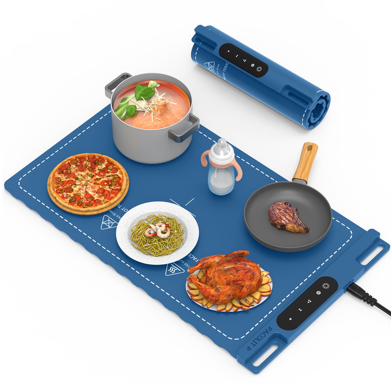 Warming Mat for Food- Electric Warming Tray Full Surface Heating ...