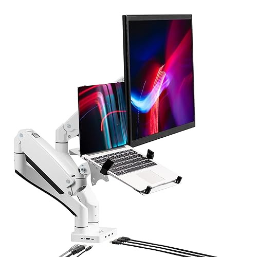 AVLT Dual 13"-43" Monitor Arm Desk Mount fits Two Flat/Curved Monitor ...