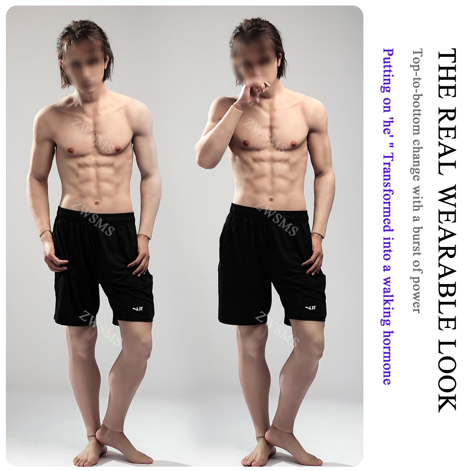 Mua ZWSMS Silicone Muscle Bodysuit Suit Men Simulation Muscle Realistic ...