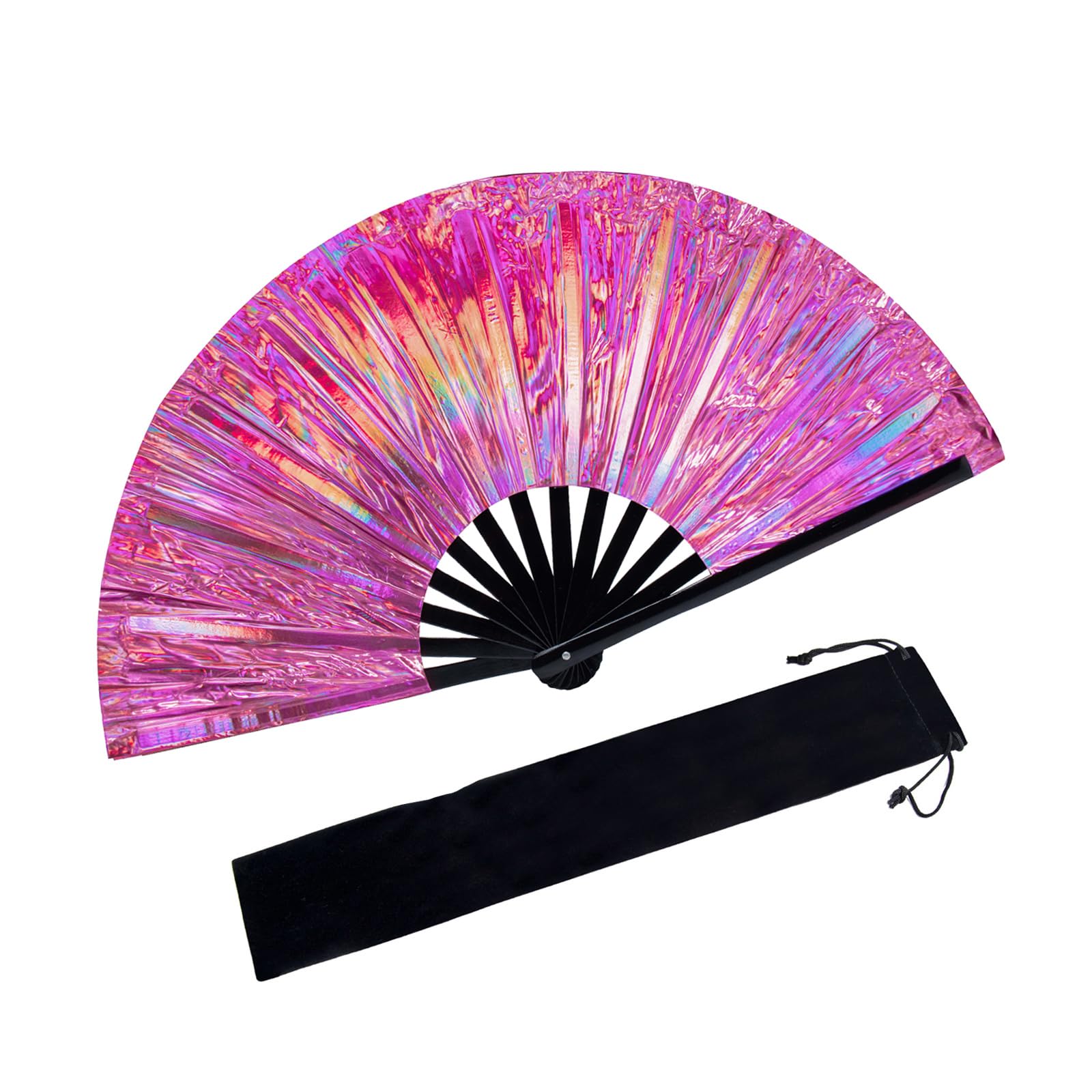 Boots on The Ground Hand Fan,Colorful Holographic Line Dance Popping ...