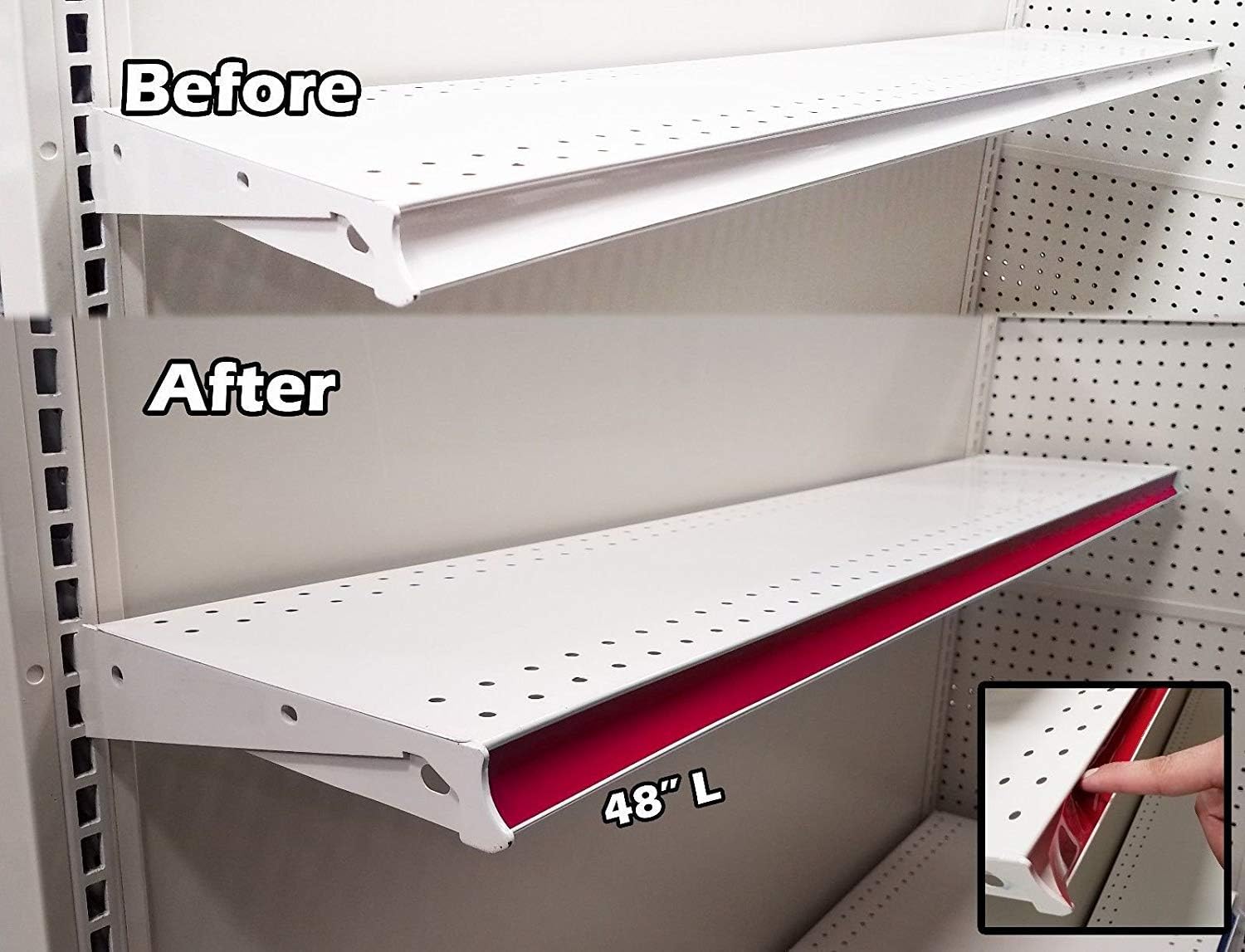 Amazon.com: Decorative Gondola Shelving Pre Cut Vinyl Insert Strips 48 ...