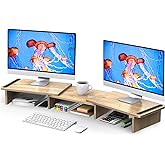 Amazon.com: AX WABER Dual Monitor Stand Riser, Monitor Stand with ...