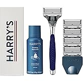 Amazon.com: Harry's Shaving Kit for Men - Razor Handle, 5 Razor Blade Refills, Foaming Shave Gel ...