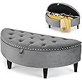 Amazon.com: Giantex Half Moon Storage Ottoman - 43" Entryway Bench, End ...