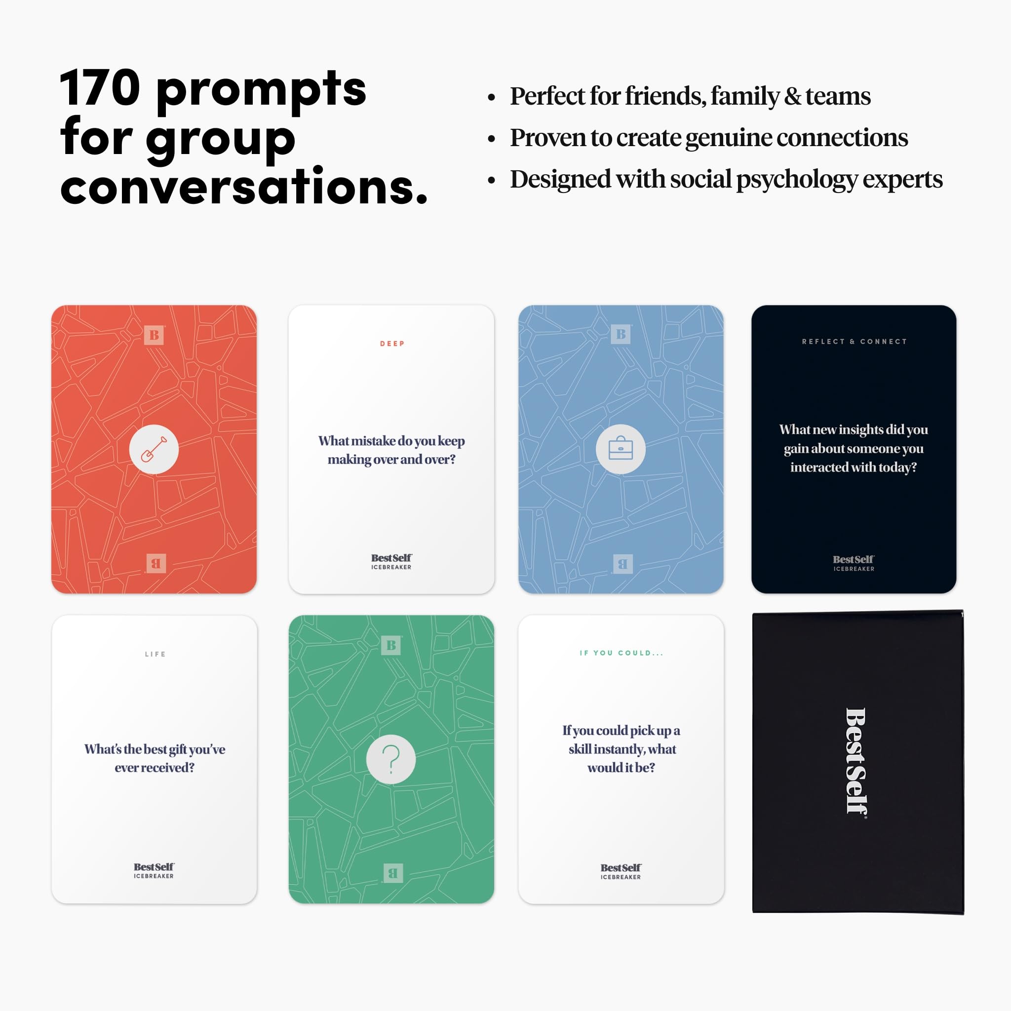 Mua BestSelf Icebreaker Card Deck – 170 Conversation Starters to Spark ...