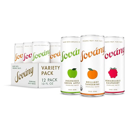 Sovány Flavored Sparkling Water, Variety Pack, Seltzer Water Drinks, Natural Flavor from USDA ...