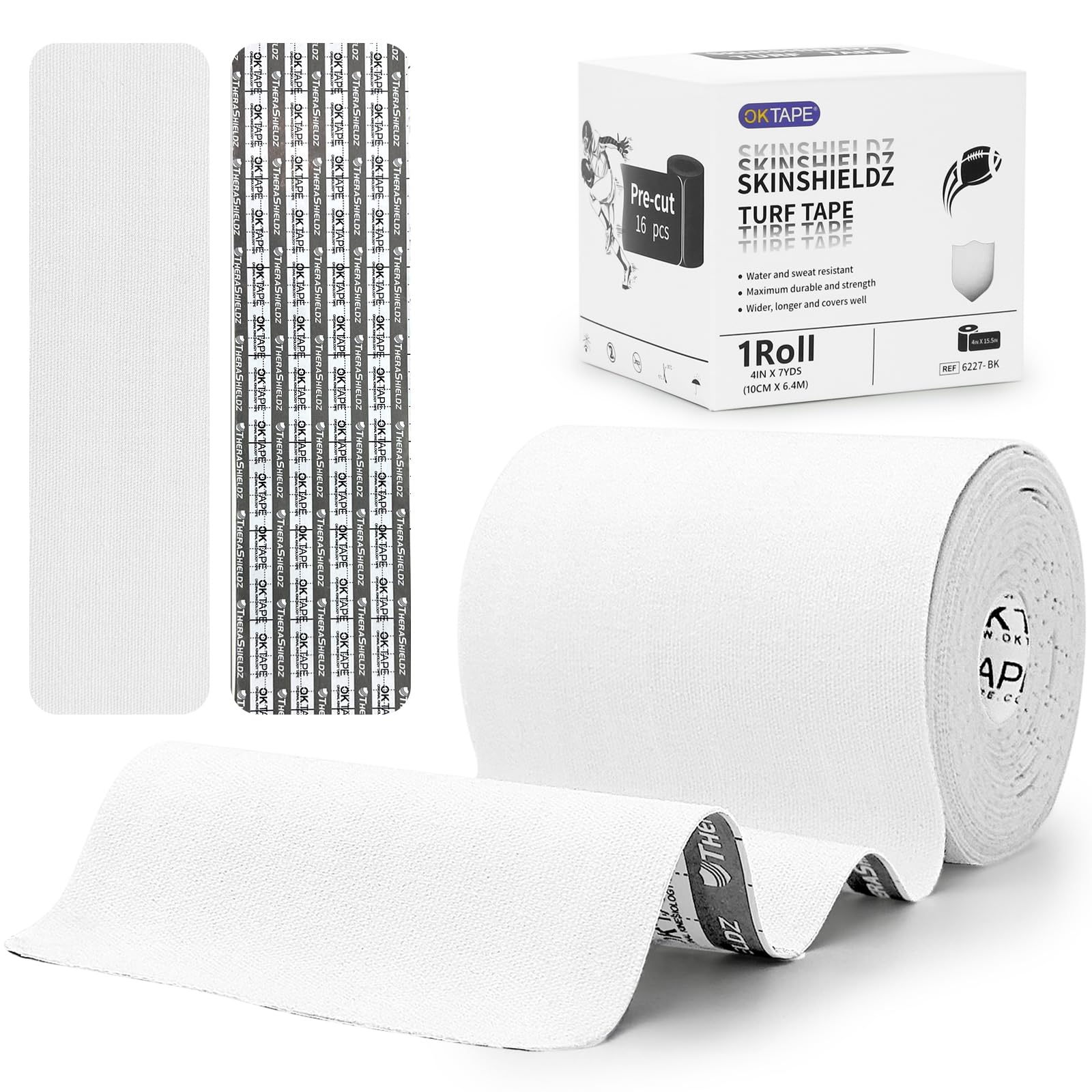 OK TAPE Turf Tape Football, Extra Wide Turf Tape for Turf Burn, White ...