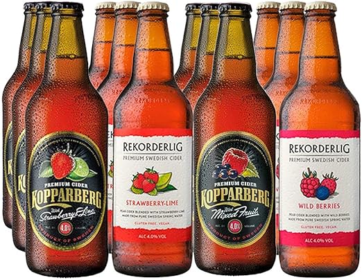 Premium Swedish Cider Mixed Case 12 pack - Rekorderlig Strawberry ...