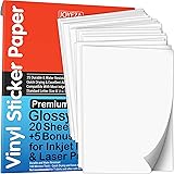 Amazon.com : JOYEZA Premium Printable Vinyl Sticker Paper for Inkjet ...