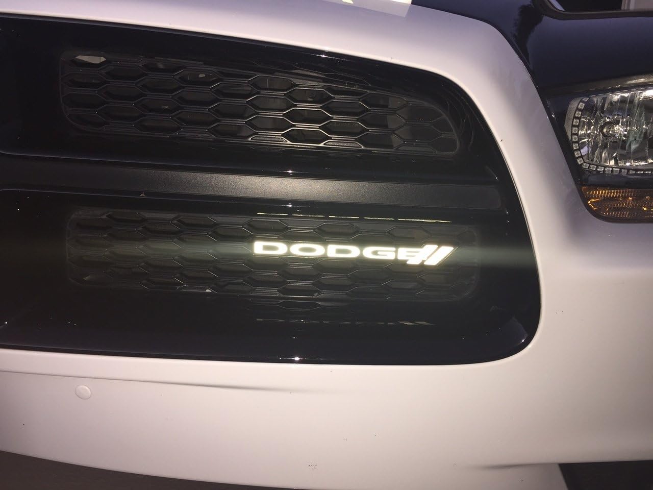 Amazon.com: Dodge Grille Emblem Overlay Decal - (Color: Reflective Blue ...