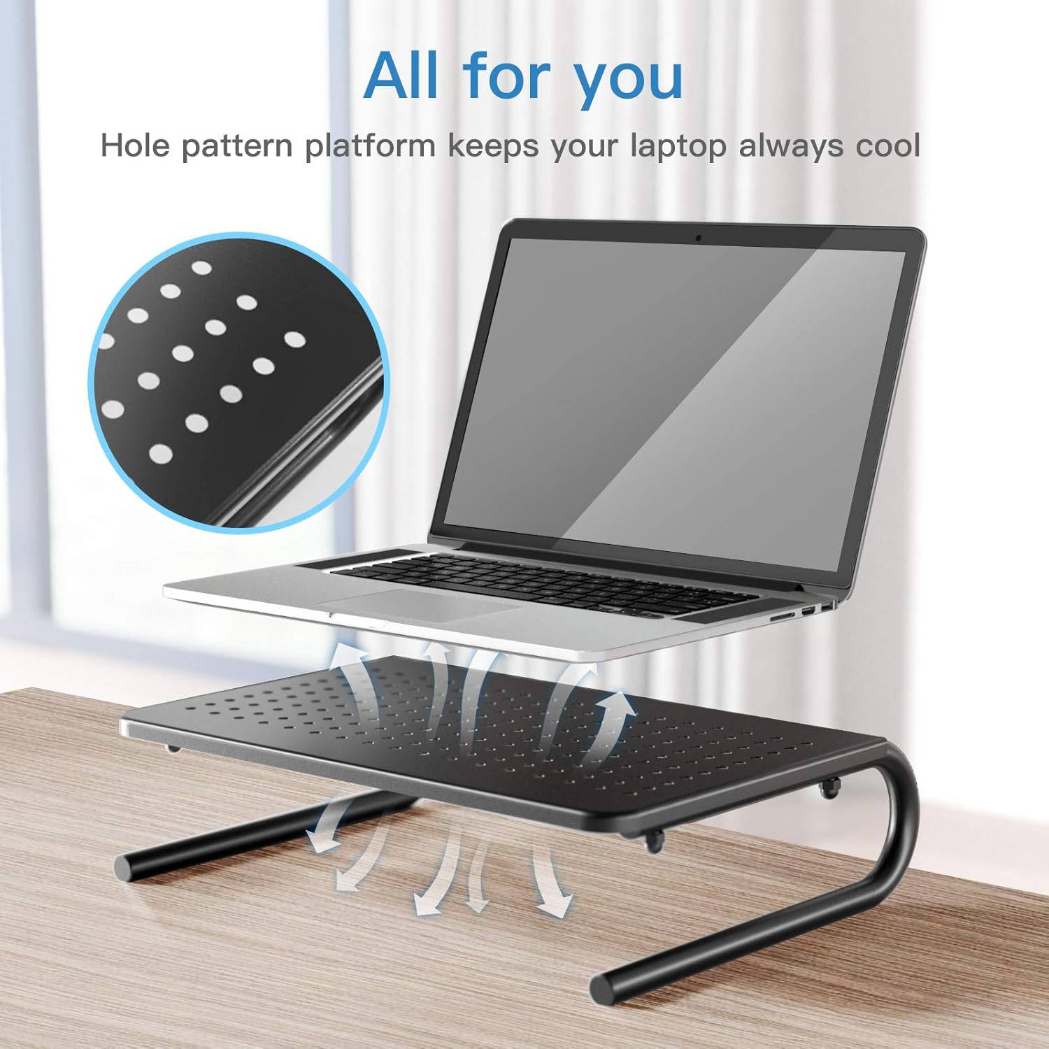 HUANUO Monitor Stand with Vented Metal Platform for Monitor, Laptop ...