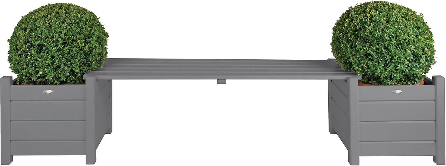 Fallen Fruits CF33G Bench with Planters - Grey: Amazon.co.uk: Garden ...