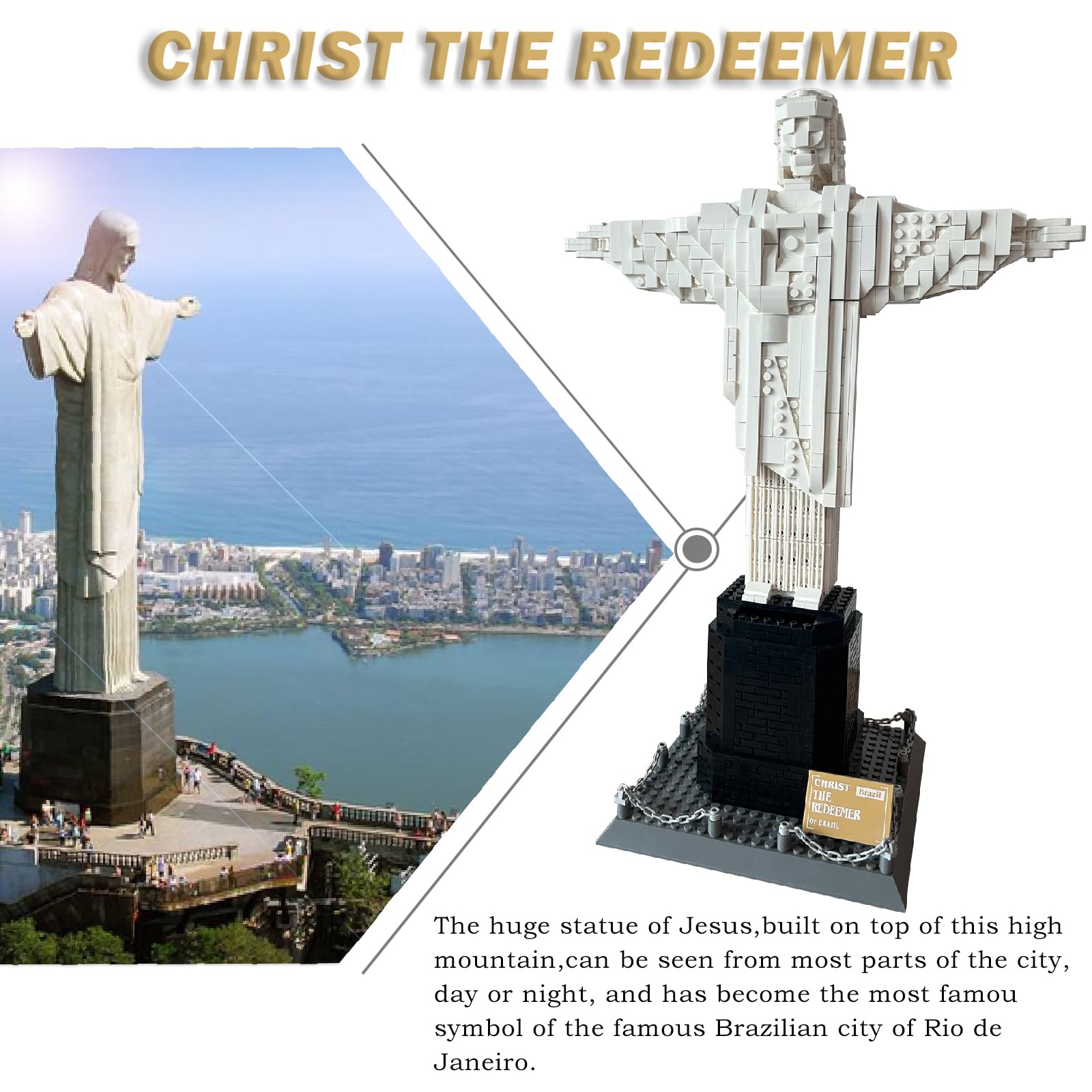 Mua Christ The Redeemer Collection Building Set,973PCS Nativity Bricks ...