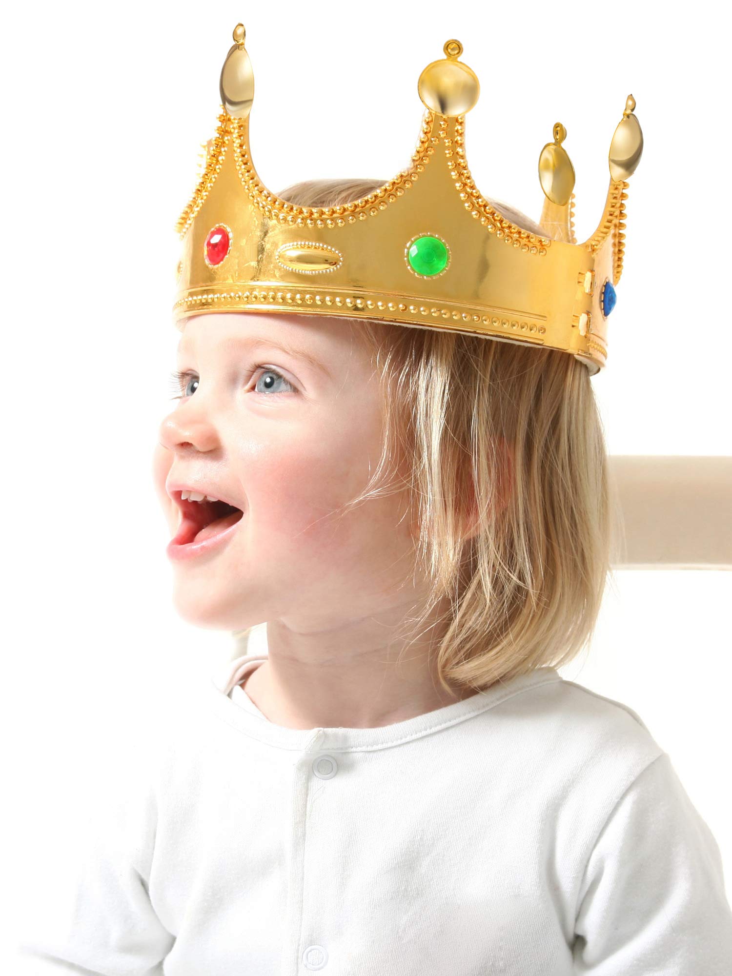 Zhanmai 4 Pieces Gold Crown Royal King Crowns And Queen Princess ...