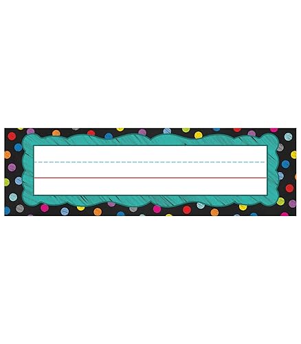Carson Dellosa 36PC Colorful Name Labels for Kids, Chalkboard Tags for ...