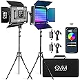 Amazon.com : GVM RGB LED Video Light with Lighting Kits, 680RS 50W Led ...