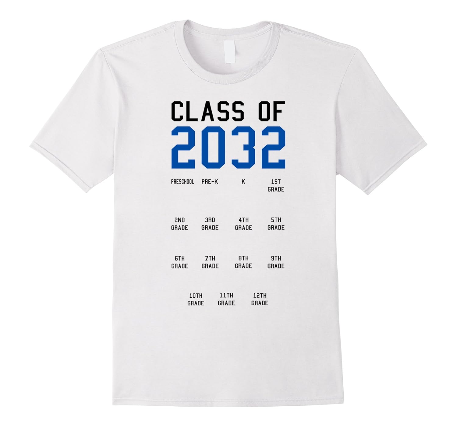 Class of 2032 Graduation T-shirt with Space for Handprints-CL – Colamaga