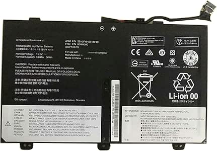 Amazon.com: Dentsing 00HW000 /00HW001 Battery for Lenovo ThinkPad S3 ...