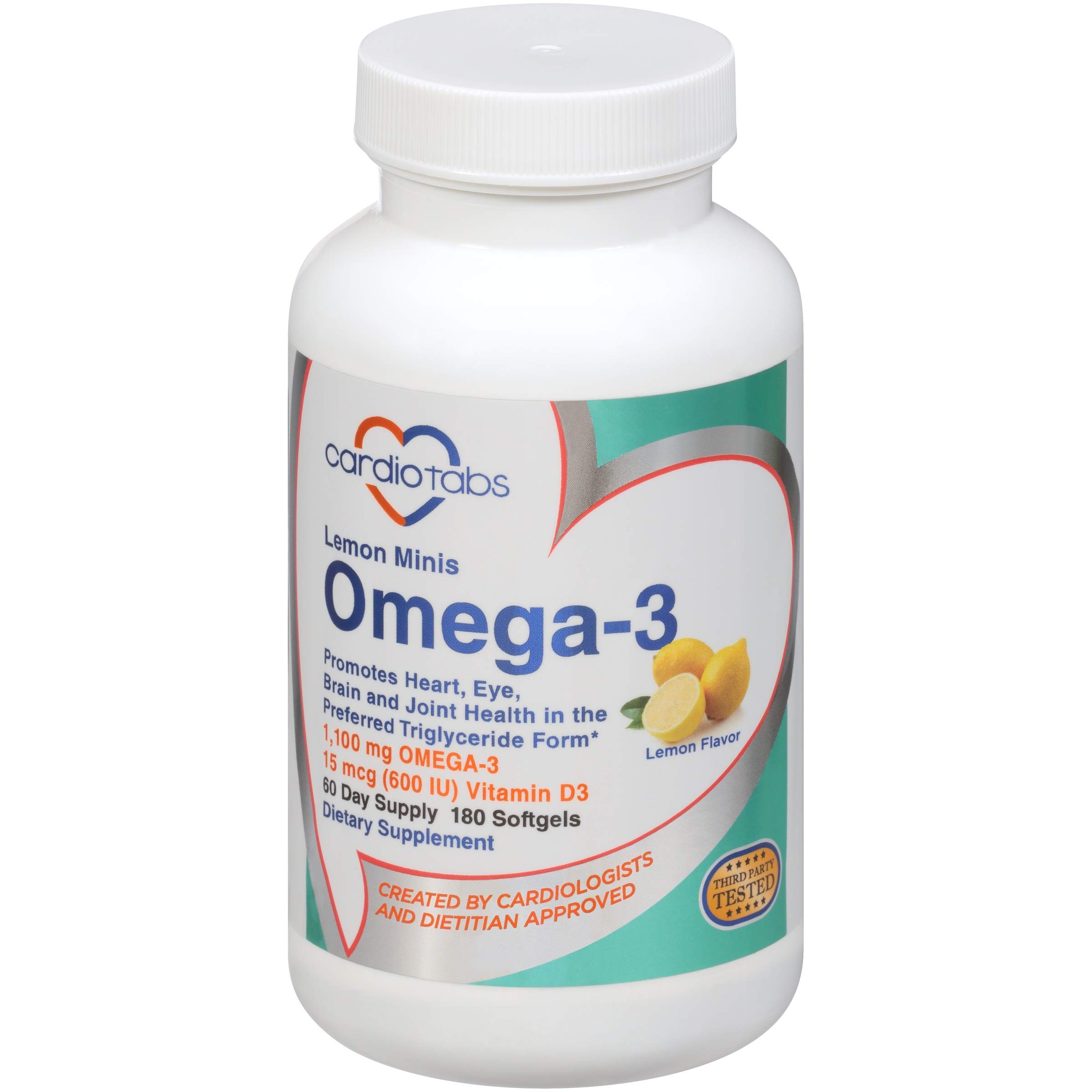 Mua Cardiotabs Omega 3 Lemon Minis + Vitamin D3, 1,100 mg Omega-3 in ...