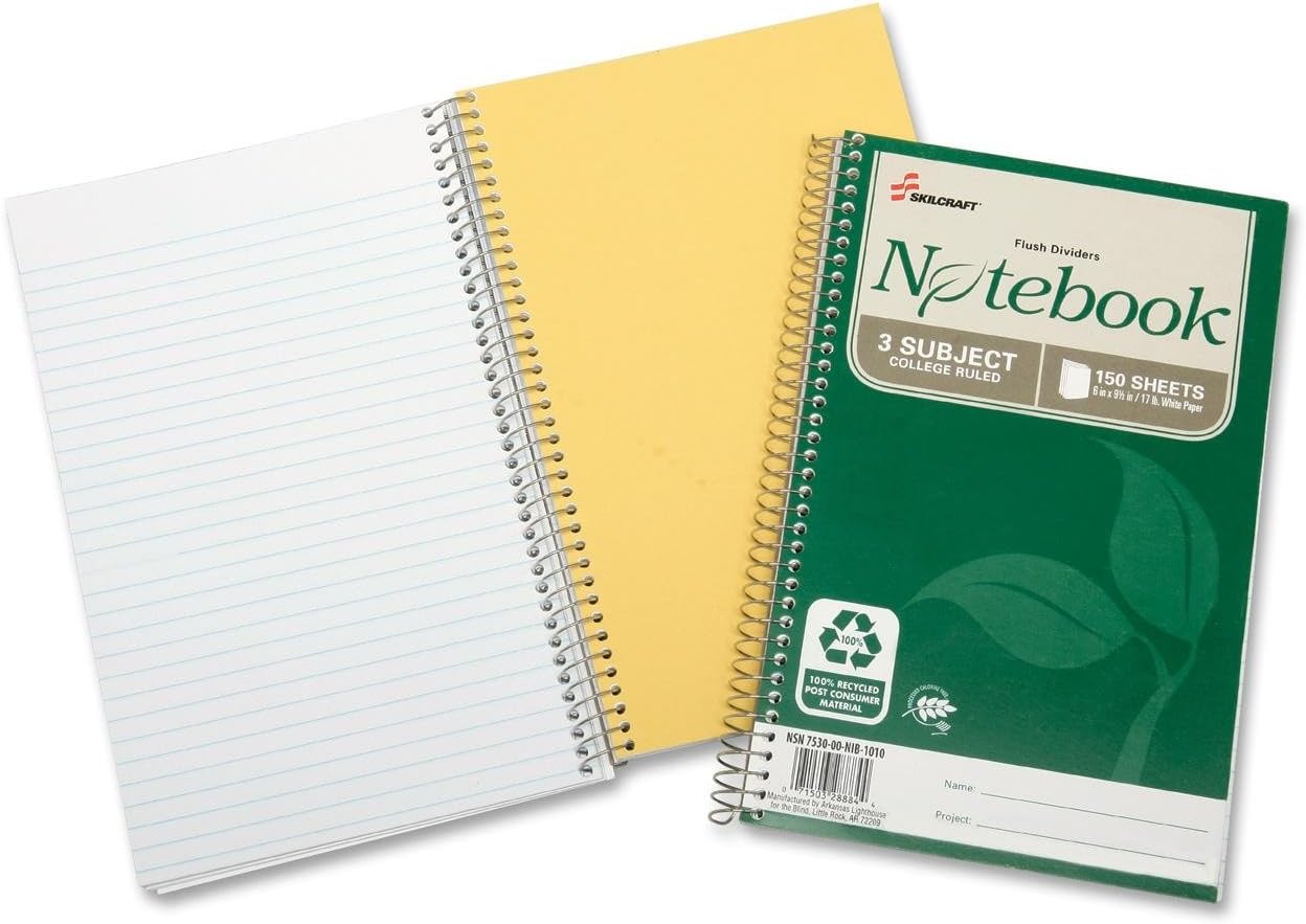 Amazon.com : SKILCRAFT 7530-01-600-2020 100 Percent Recycled PCW 3 ...