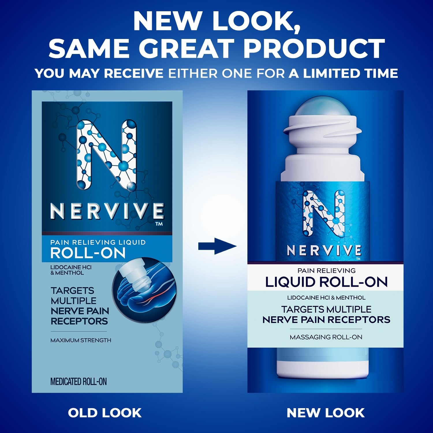 Mua Nervive Nerve Care, Pain Relieving Roll On Liquid, Max Strength No-Mess Topical Pain ...