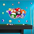 Amazon.com: Billiards 3D Wall Stickers Decor Sport Ball Wall Sticker ...
