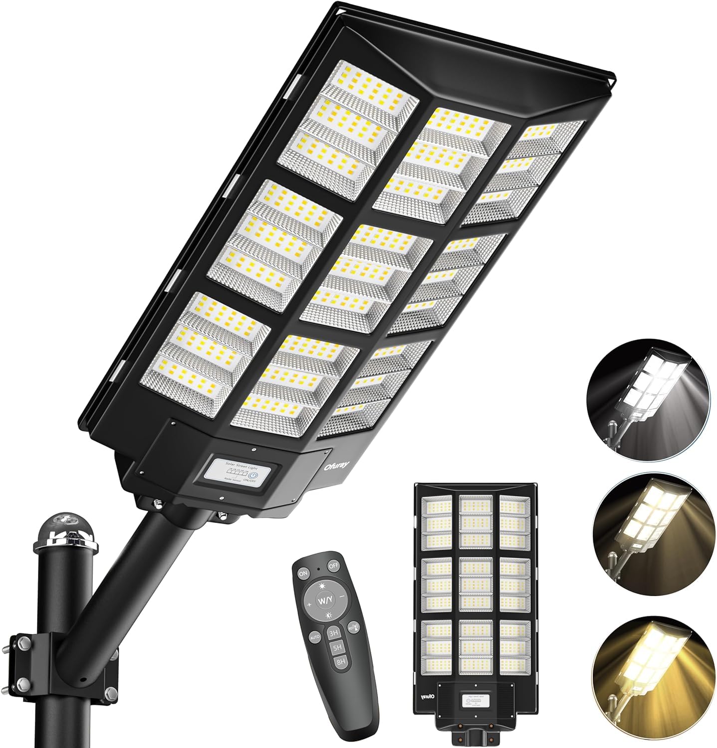 Mua 3400W Solar Street Light Outdoor-3000K/4000K/6500K Dimmable Outdoor ...