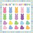 Amazon.com: AsodSway Easter Bunny Bulletin Board Cutouts - 119Pcs ...