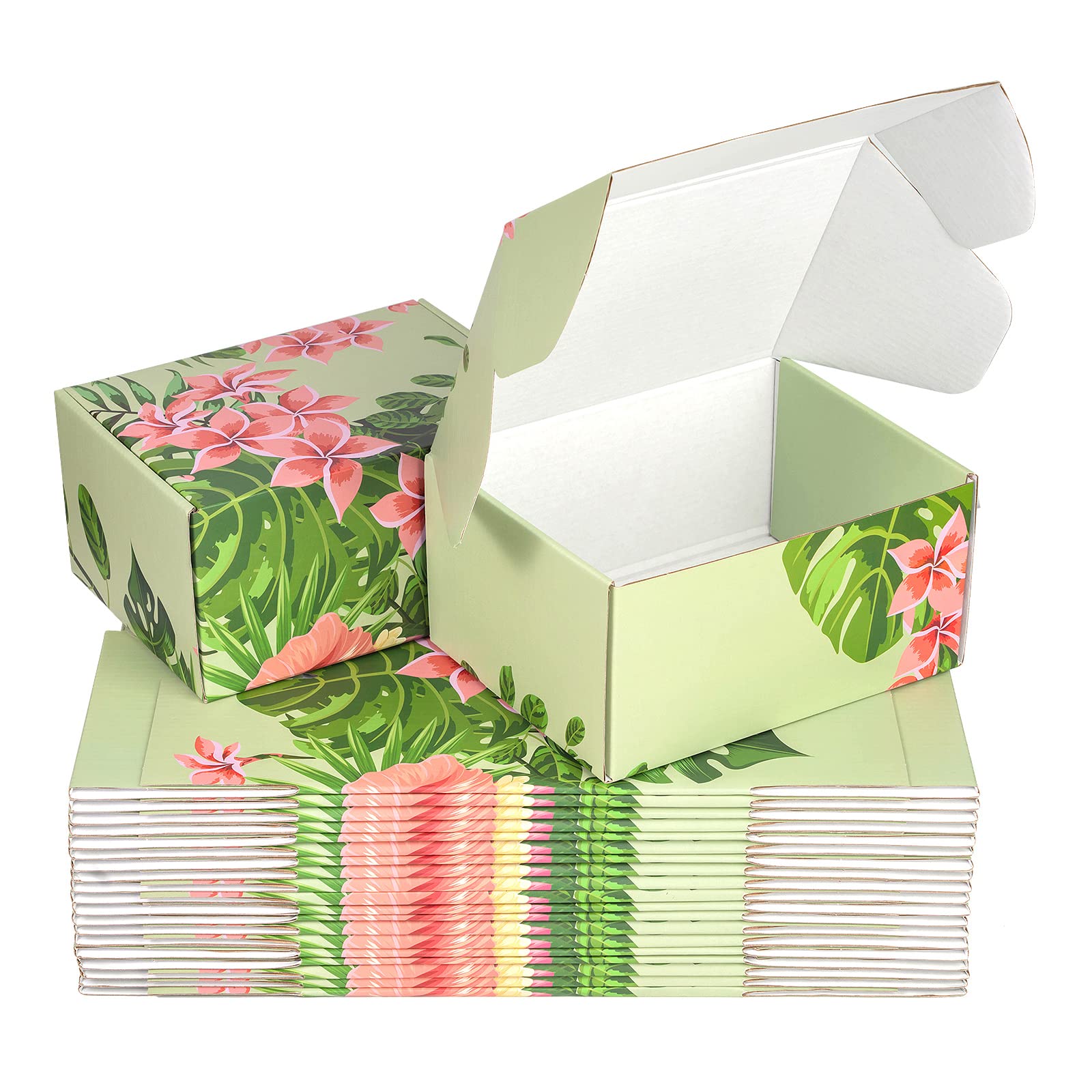 Soxuding Hawaiian Flower Shipping Boxes Pack of 25 - 8x6x4in Hawaiian ...