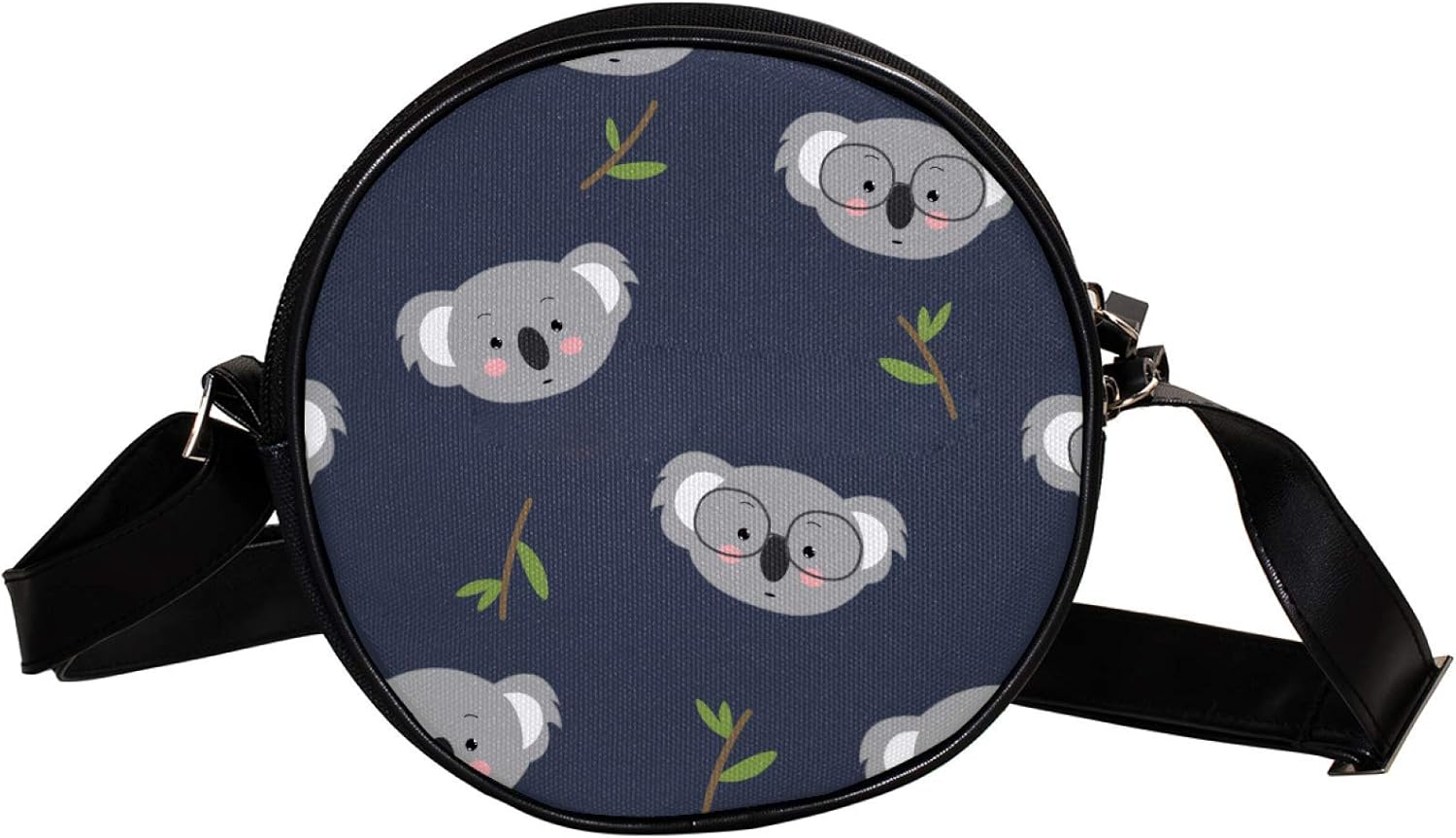 Lovely Koalas Canvas Crossbody Bag Round shoulder Bag Circle Purse ...