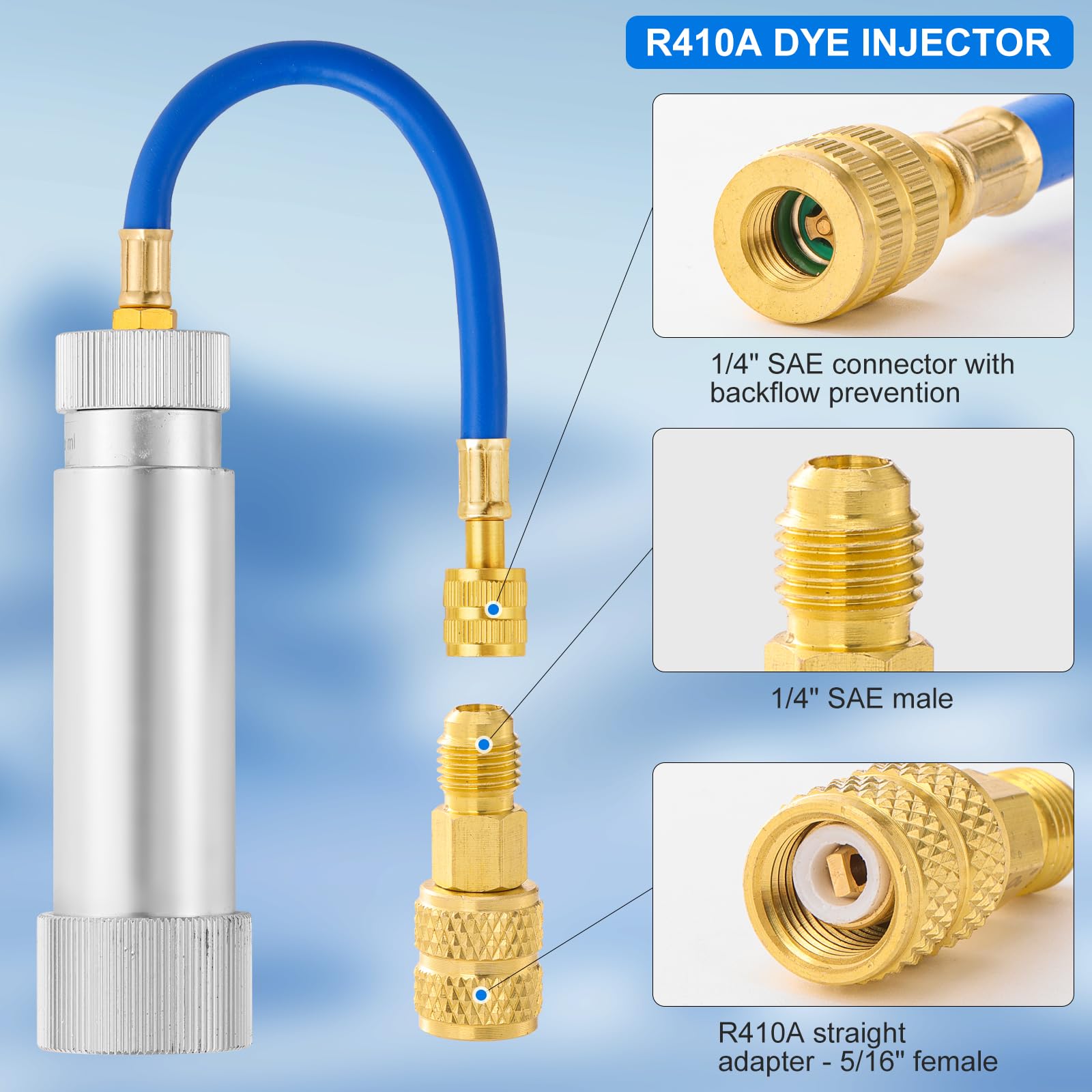 Mua AC Oil Injector Kit for R1234YF R134A R410A, AC Dye Oil Injector ...