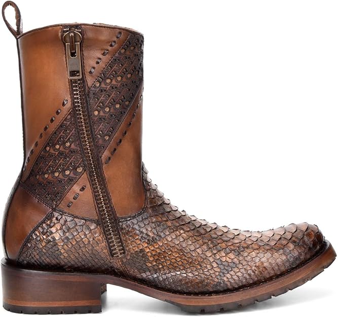 Amazon.com | Cuadra Men's Boot in Genuine Python Leather and Bovine ...
