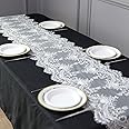 Amazon.com: Efavormart 15"x117" Ivory Premium Lace Table Runner Vintage ...