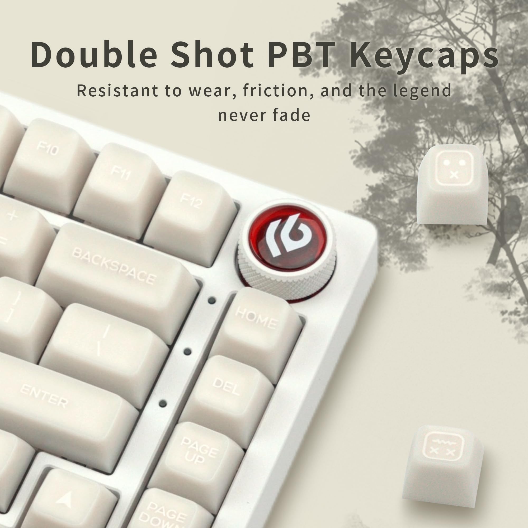 Mua White Jade Translucent Keycaps, Double Shot PBT Key caps 100 ...