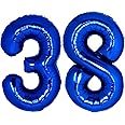 Amazon.com: 40 Inch Giant Navy Blue Number 38 Balloon, Helium Mylar ...