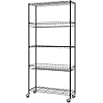 Amazon.com: TRINITY 5-Tier Commercial Wire Shelving Rack With Baskets ...
