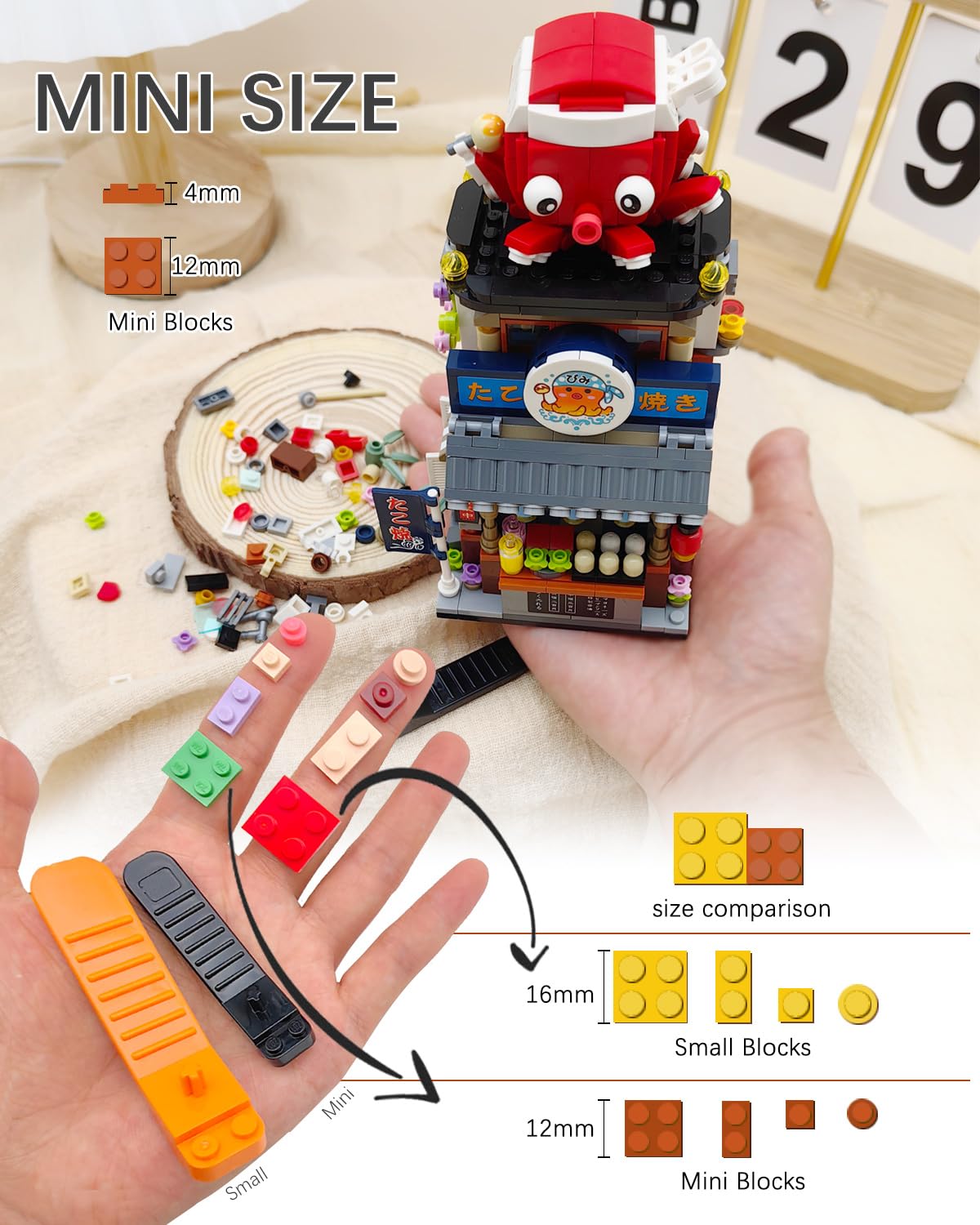 Mua Japanese Street View Takoyaki Shop Building Blocks Set, Japanese Theme Store Simulation ...