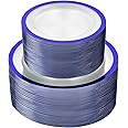 Amazon.com: U-QE 120pcs Royal Blue Plates for Party - Clear Plates ...