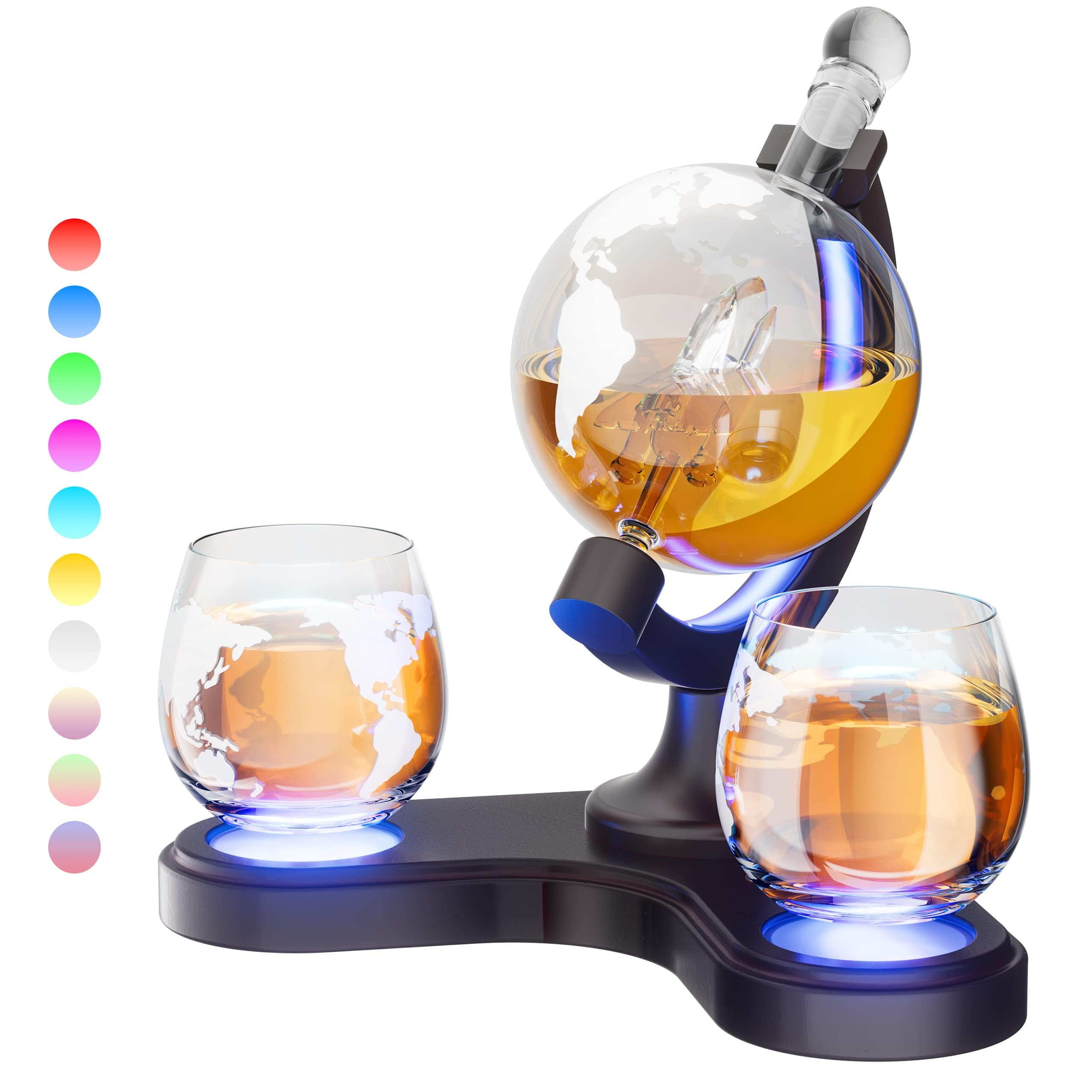 Mua Gifts for Men Dad, Kollea Unique Light Up Whiskey Globe Decanter ...