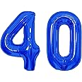 Amazon.com: 40 Inch Navy Blue 40 Number Balloons, Giant Jumbo Helium ...