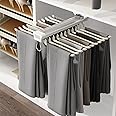 Amazon.com: MYOYAY Pull Out Trousers Rack 22 Arms Steel Pull Out Pants ...