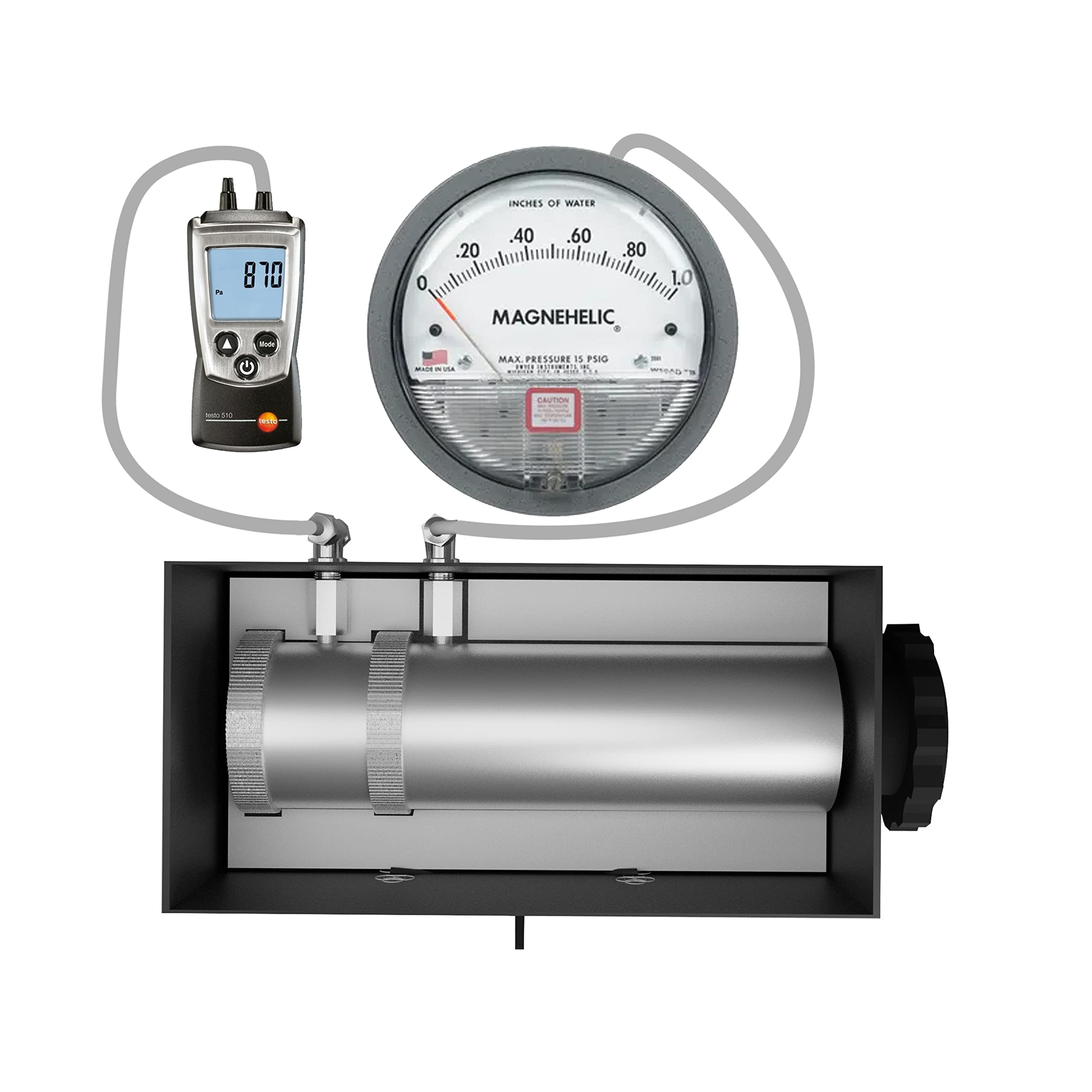 Mua Differential Pressure Gauge Calibrator with Master Gauge (Testo 510 ...