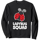 Amazon.com: Womens Ladybug Squad Team Ladybugs V-Neck T-Shirt ...
