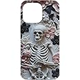 Amazon.com: iPhone 14 Pro Max Whimsigoth Skeleton - Pink - Black Floral ...