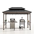 Amazon.com : Sunjoy Wooden Grill Gazebo with AC Power Port, 8 x 12 ft ...